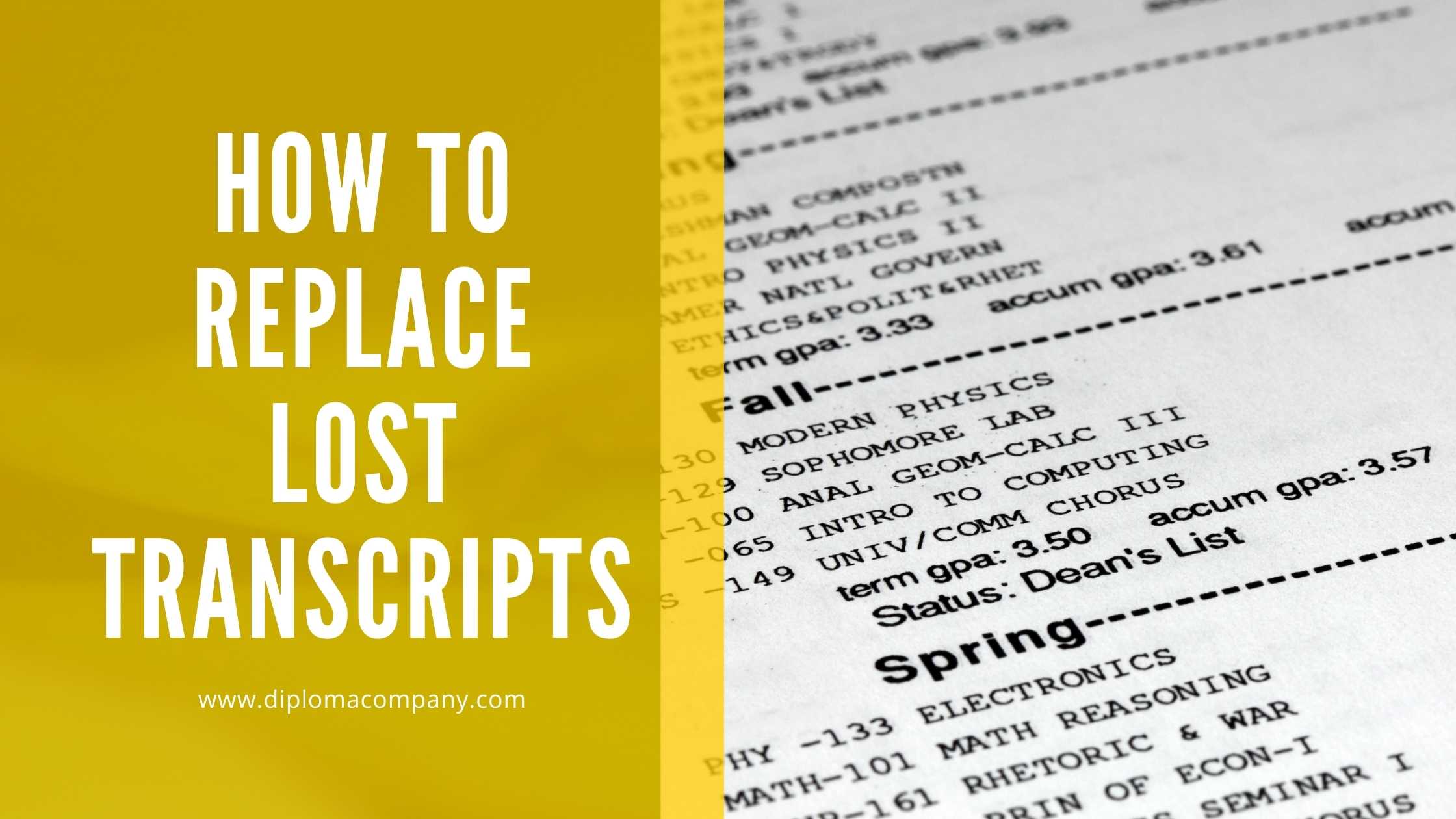 How to obtain Lost Transcripts from School